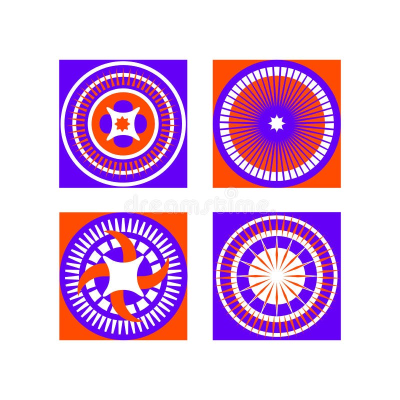 Four Elements for Pattern. Set of Elements for Background. Stock Vector ...