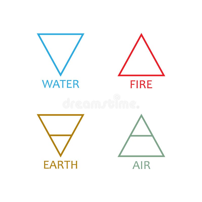 Four Elements Symbol Icon. Vector Illustration, Flat Design Stock ...
