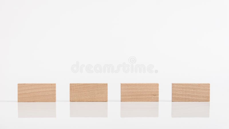 Four empty wooden blocks stock image. Image of abstract - 120479077
