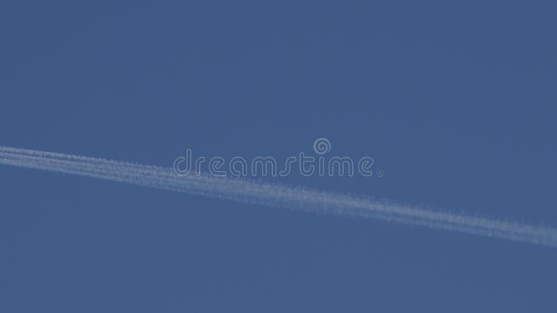 Cargo Aircraft in the Sky with Contrail Stock Video - Video of cloud ...
