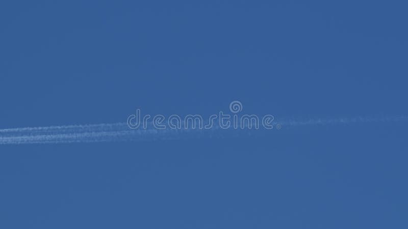 Cargo Aircraft in the Sky with Contrail Stock Video - Video of cloud ...