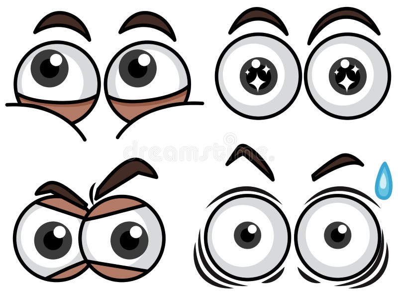 Staring Eyes Set Clipart