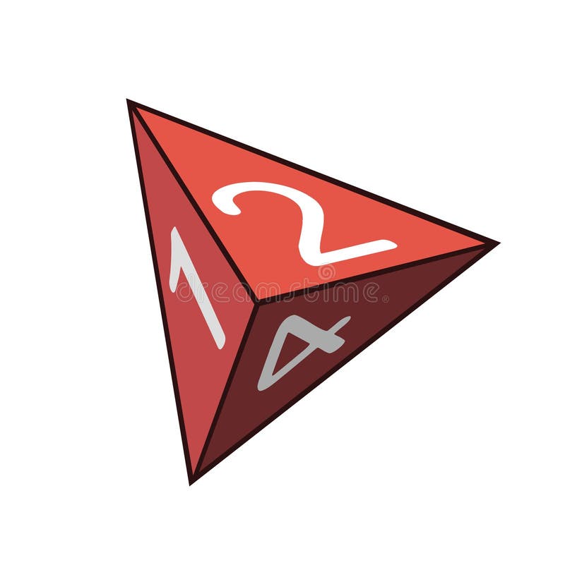 Four faces dice stock vector. Illustration of rolling - 352754513