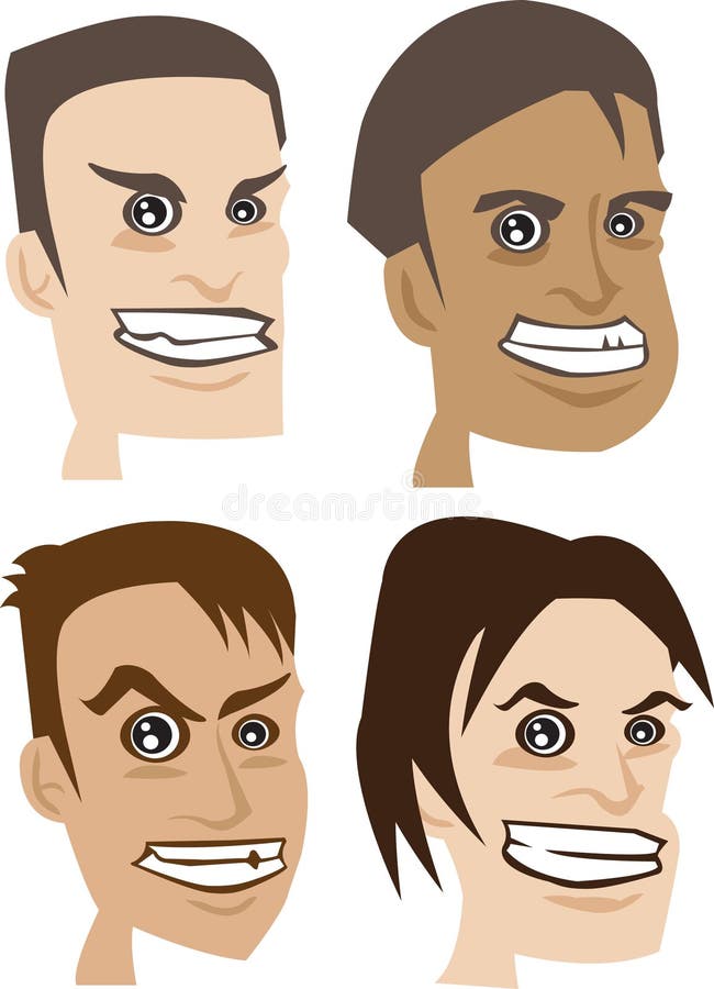 Four Faces - Abstract Vector Illustration Stock Vector - Illustration ...