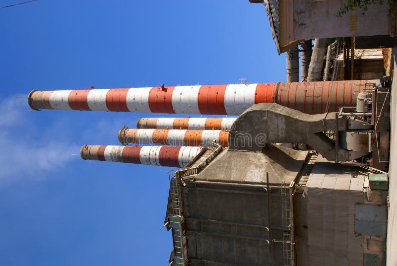 Four factory pipe. Russia stock image. Image of country - 19680731