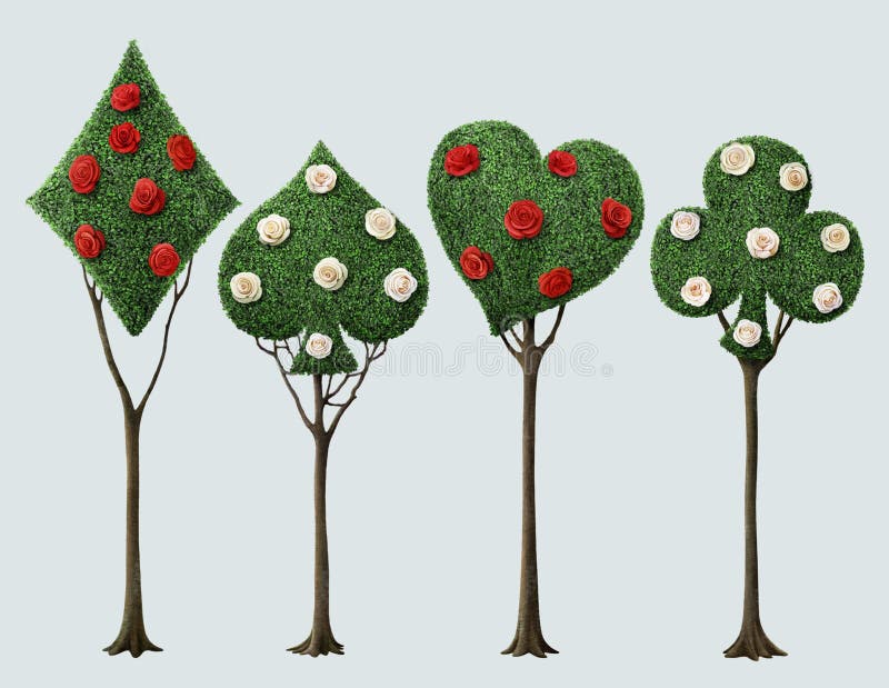 Four fancy tree stock illustration. Illustration of four - 57481655