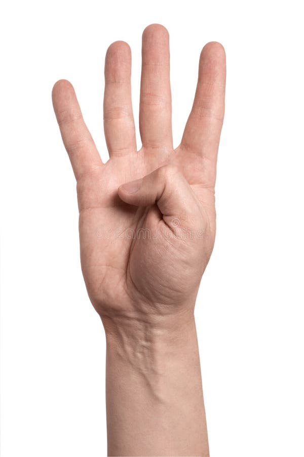 Four fingers stock image. Image of body, gesticulation - 8743539