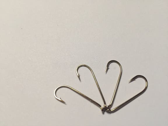 Four Fish Hooks stock image. Image of fish, four, plain - 86538937