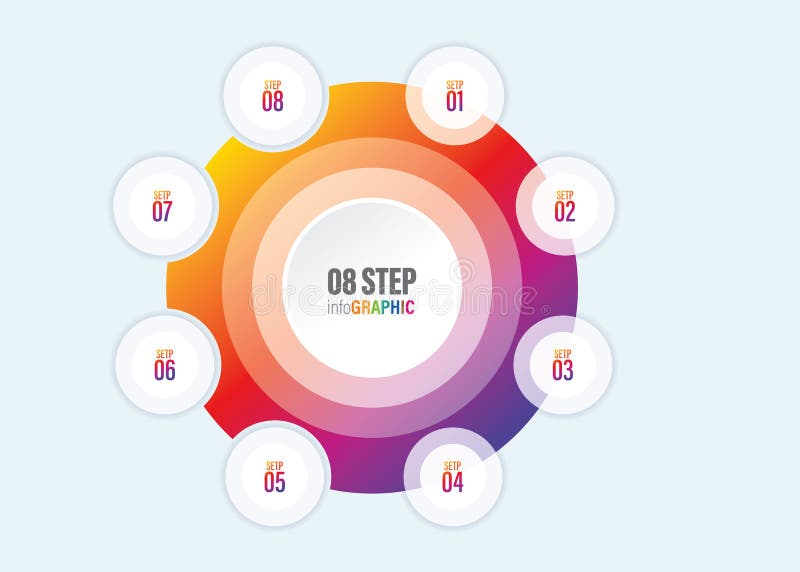 Step Infographics Pie Charts Elements with 1 To 15 Steps, Options ...