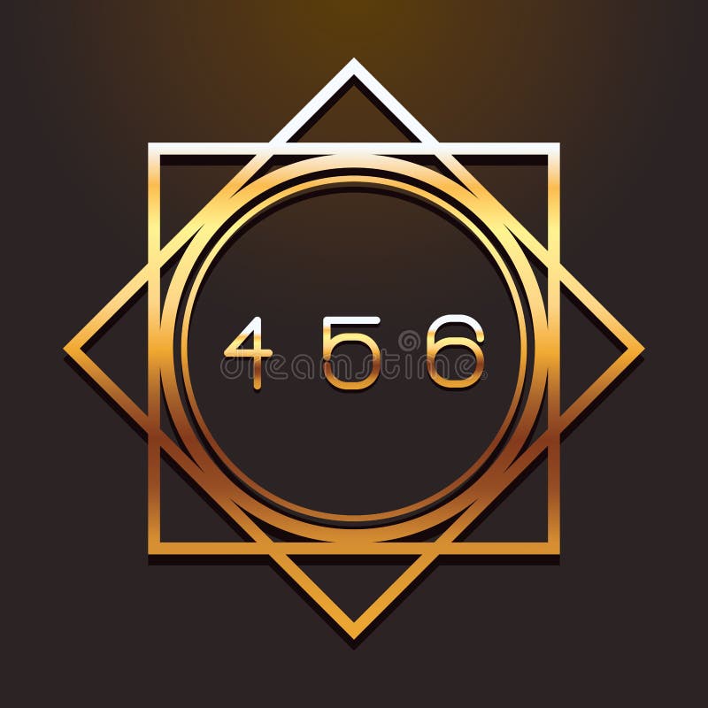 Four five six number font stock vector. Illustration of typographic ...