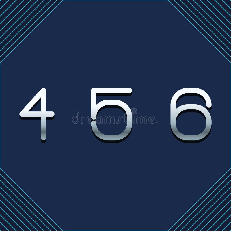 Four five six stock vector. Illustration of alphabet - 147238469