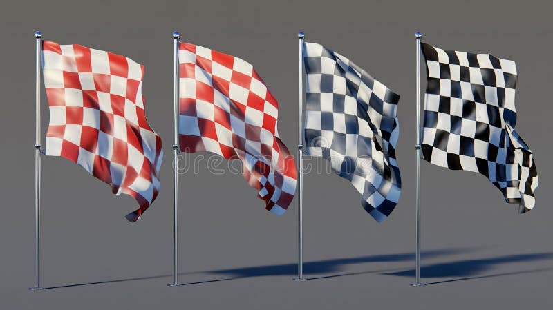 Flags Waving in the Wind in a Clear Outdoor Setting during Daylight ...