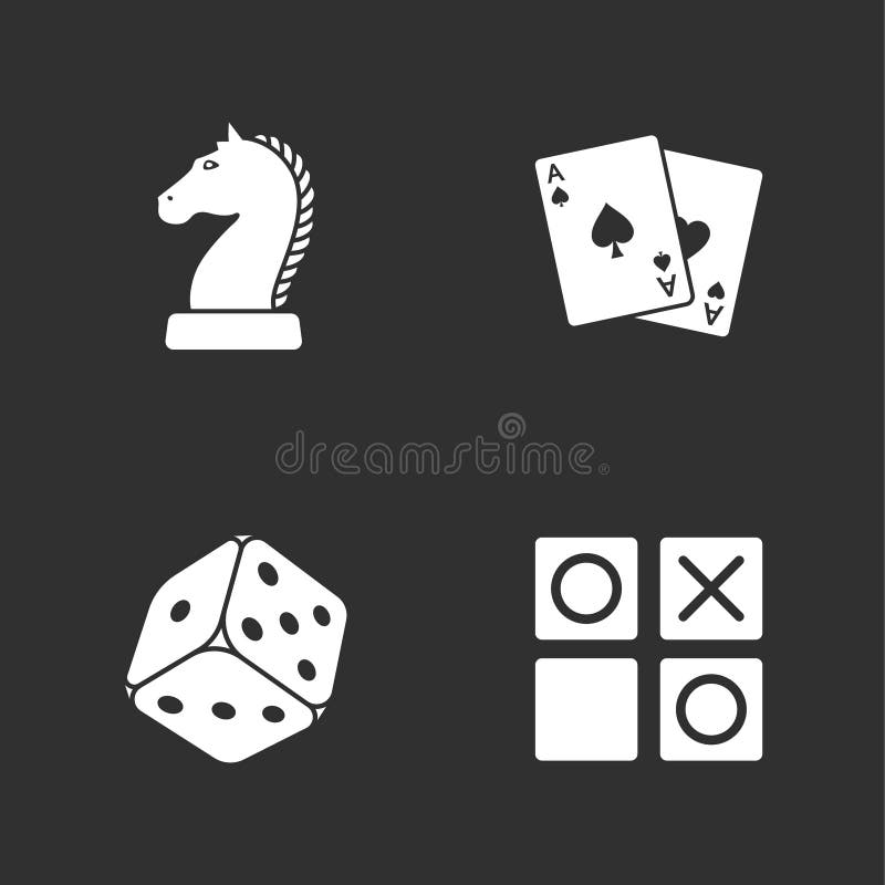 Four flat game icons stock vector. Illustration of hobby - 92819781