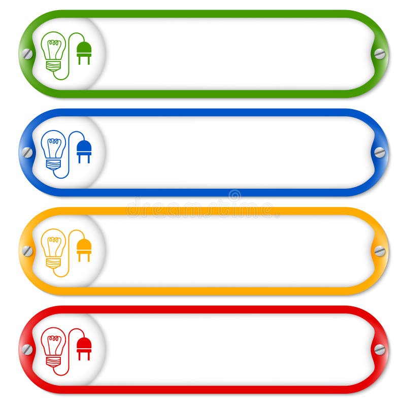 Four frames stock vector. Illustration of bolt, icon - 46136805