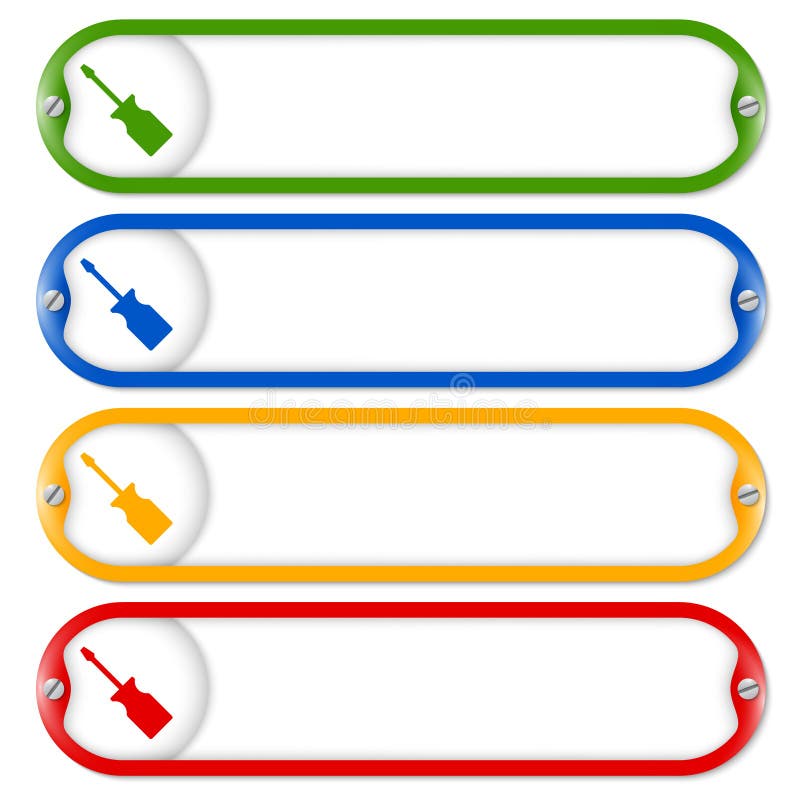 Four frames stock vector. Illustration of bolt, icon - 46136805