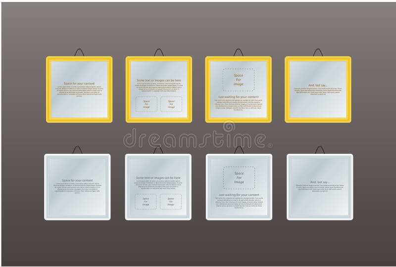 Four Frames with Space for Your Information. Stock Vector ...