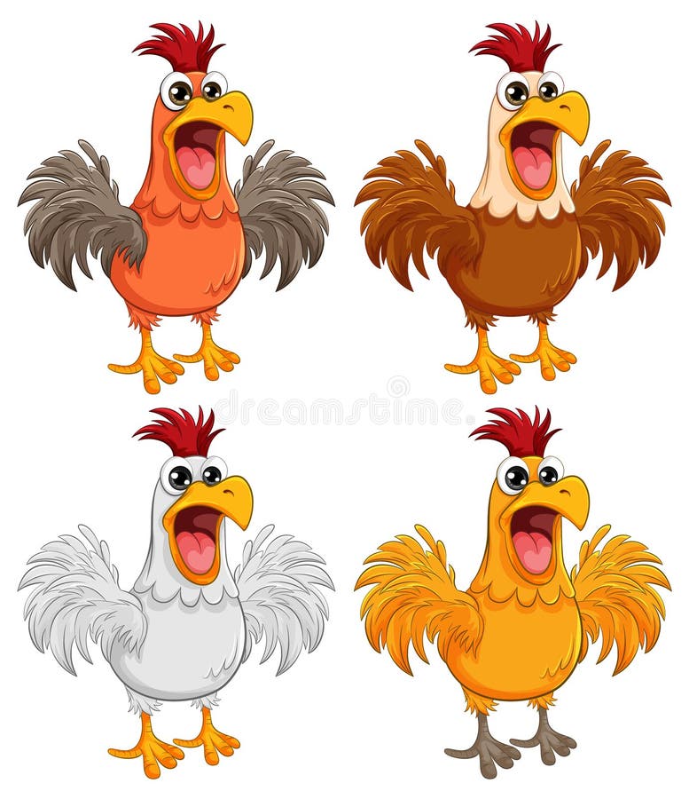 Crazy Chickens Cartoon Stock Illustrations – 17 Crazy Chickens Cartoon ...