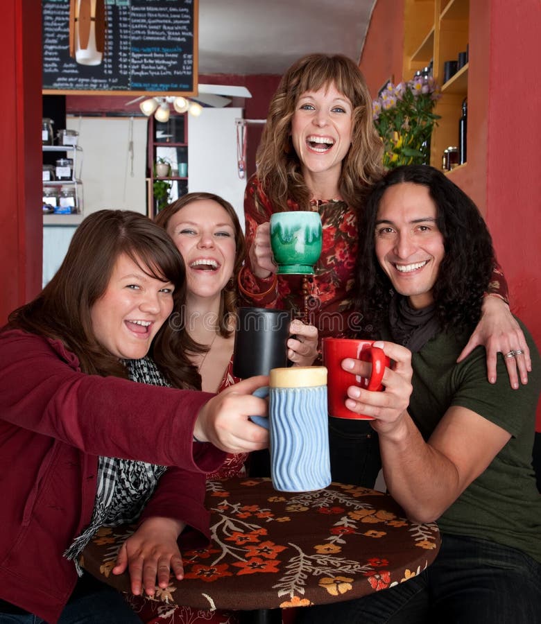 Four friends stock image. Image of mexican, ceramic, happy - 14857701