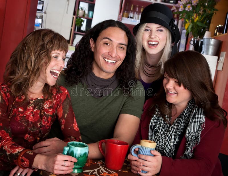 Four friends stock photo. Image of laugh, ethnic, female - 15245480