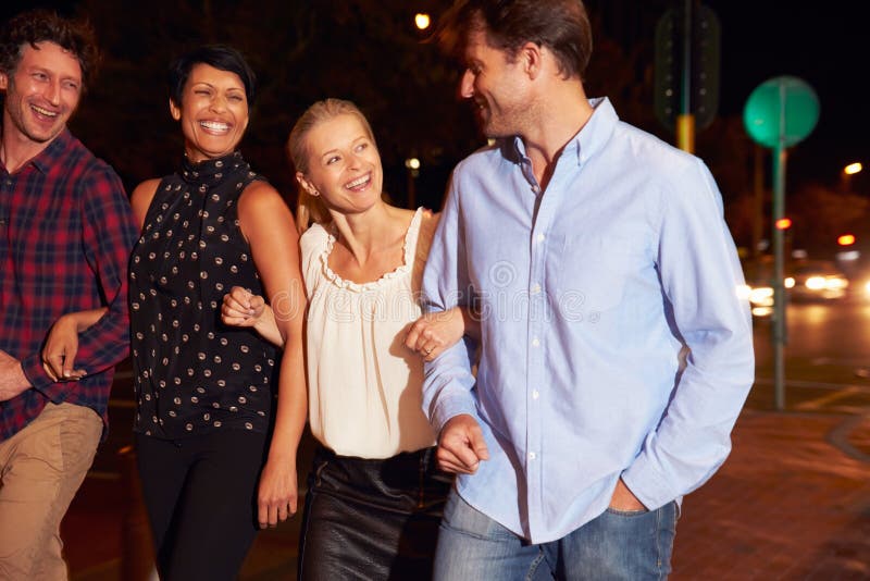 Group of Friends Eating Dinner at Rooftop Restaurant Stock Photo ...