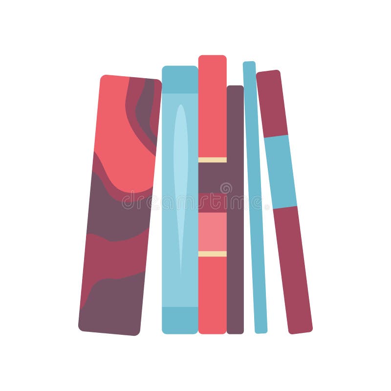 Four Front Book in Flat Design Style. Vector Learning Symbol Stock ...