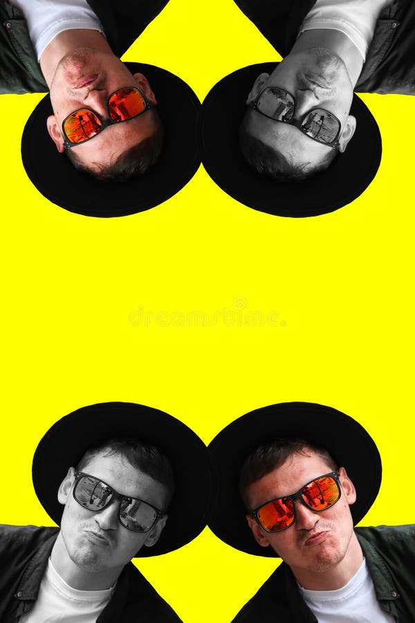Four Funny Man. Smiling Fashion Man. Portrait of Handsome Smiling ... Four Funny Man. Smiling Fashion Man. Portrait of Handsome Smiling ...