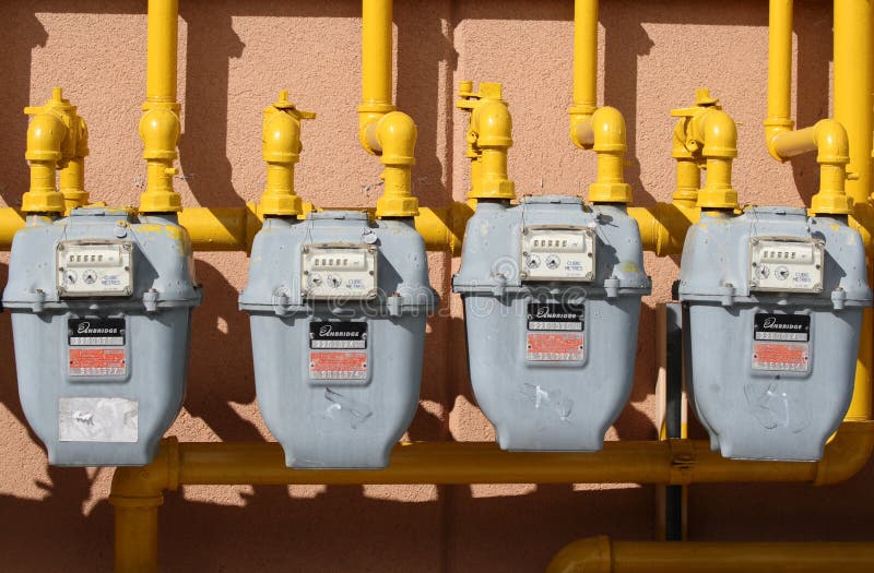 Enbridge Gas Meters editorial photography. Image of outside - 26051762