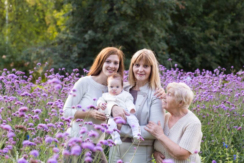 3 Generations Hispanic Women Stock Photo - Image of hugging, generation ...