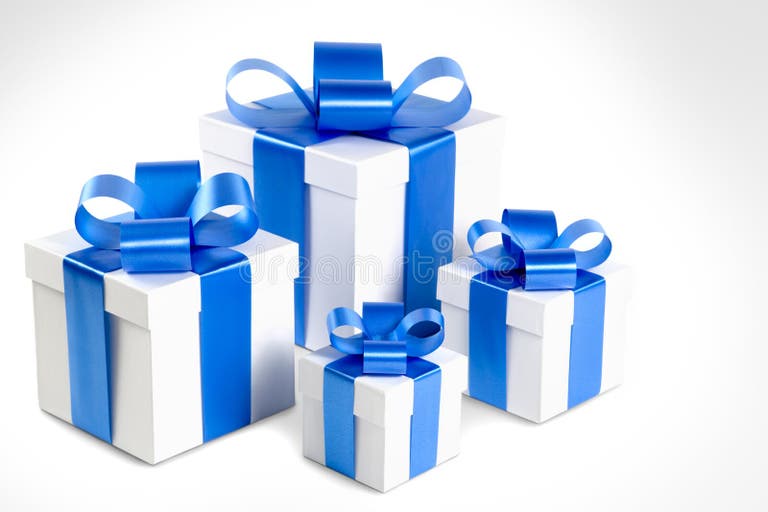 Four gift boxes stock image. Image of size, birthday - 22235375