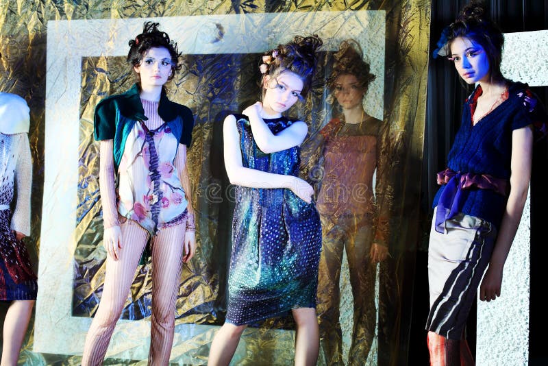 Four girls stock photo. Image of room, hairstyle, classic - 14726222