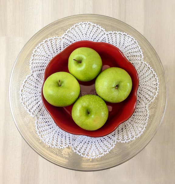 Four green apples stock photo. Image of agriculture, organic - 92182192