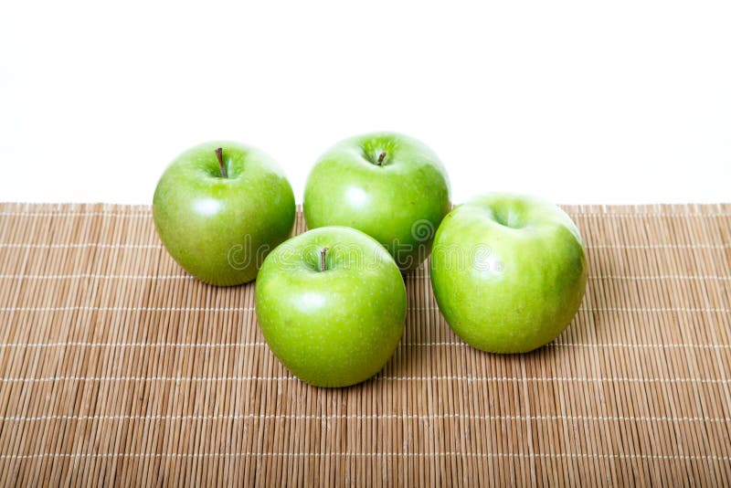 Four Apples Isolated On White Stock Photo - Image of freshness, organic ...