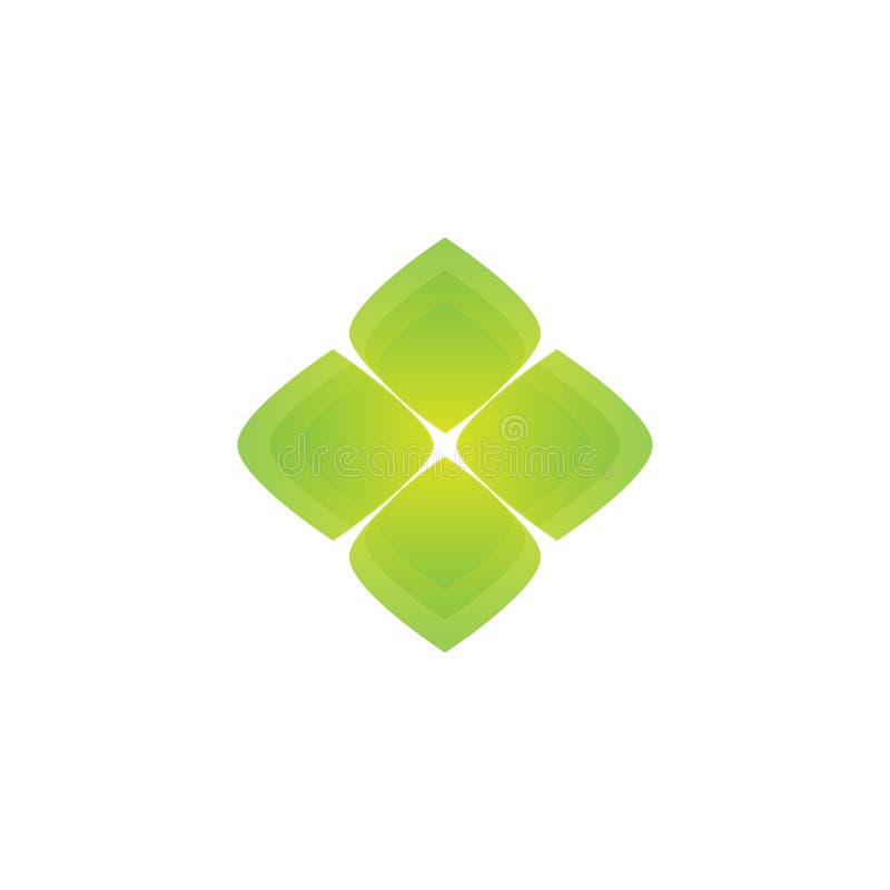 Four Green Diamonds Form Vector Template Stock Vector - Illustration of ...