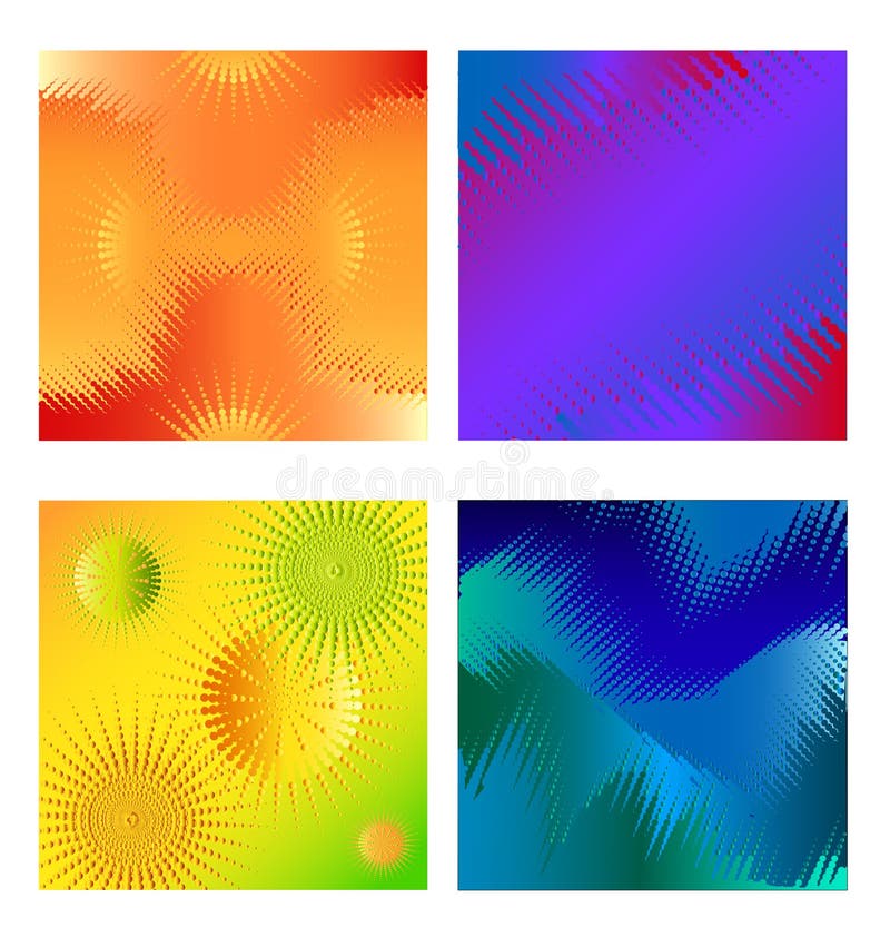 Halftone Square Vector Elements. Vector Sound Waves Stock Vector ...