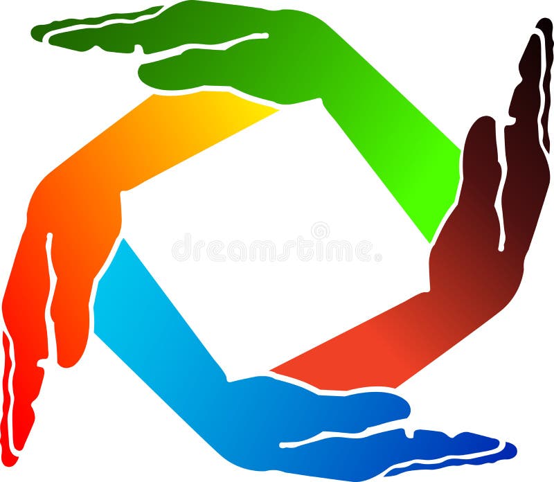 Unity hands stock vector. Illustration of contact, group - 37952844
