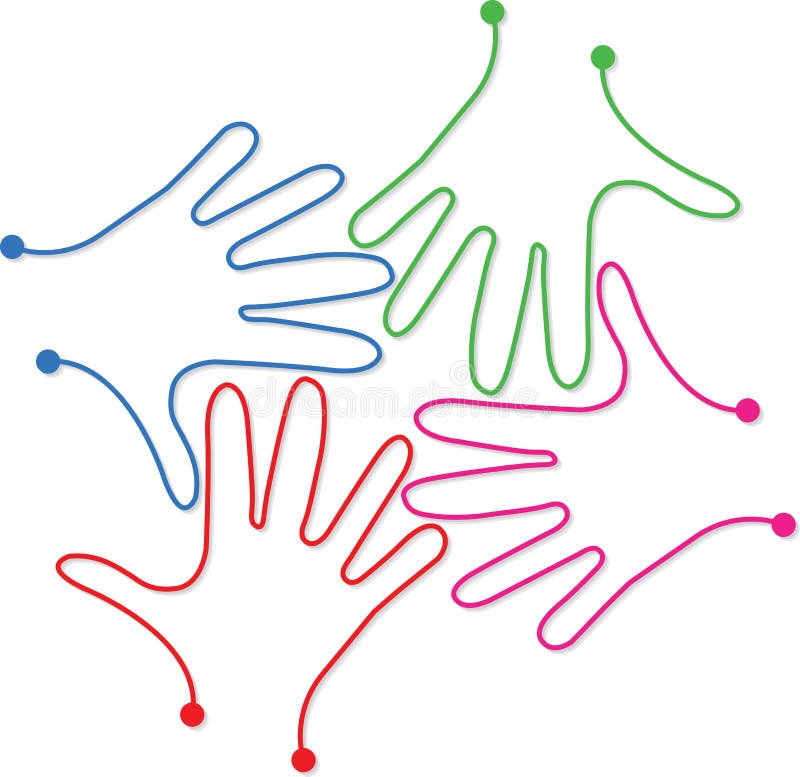 Hands outline stock vector. Illustration of finger, give - 27435792