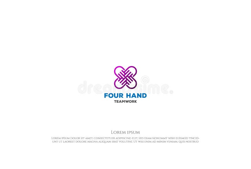Four Hand Together for Charity Diversity Team Work or Foundation Logo ...
