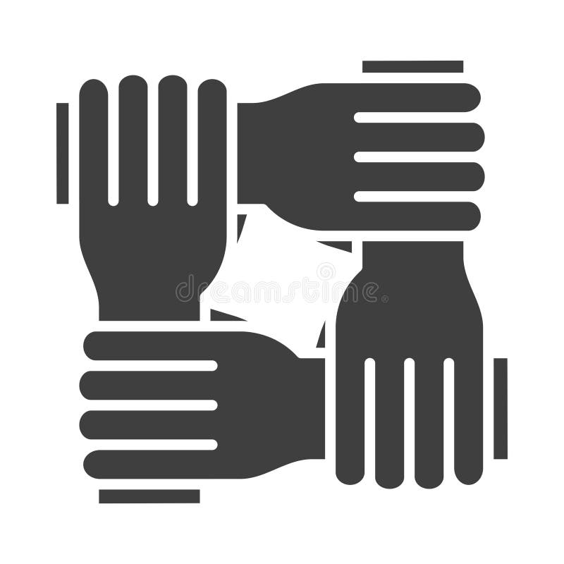Four Hands Equality, Human Rights Day, Silhouette Icon Design Stock ...
