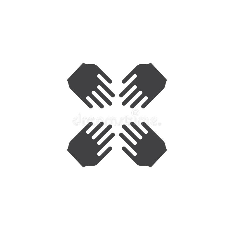 Cooperation Hands, Teamwork Icon Vector, Filled Flat Sign, Solid ...
