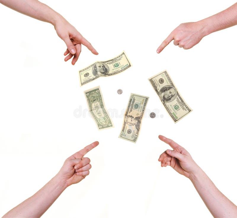 Pointing to the money stock photo. Image of currencies - 2816454