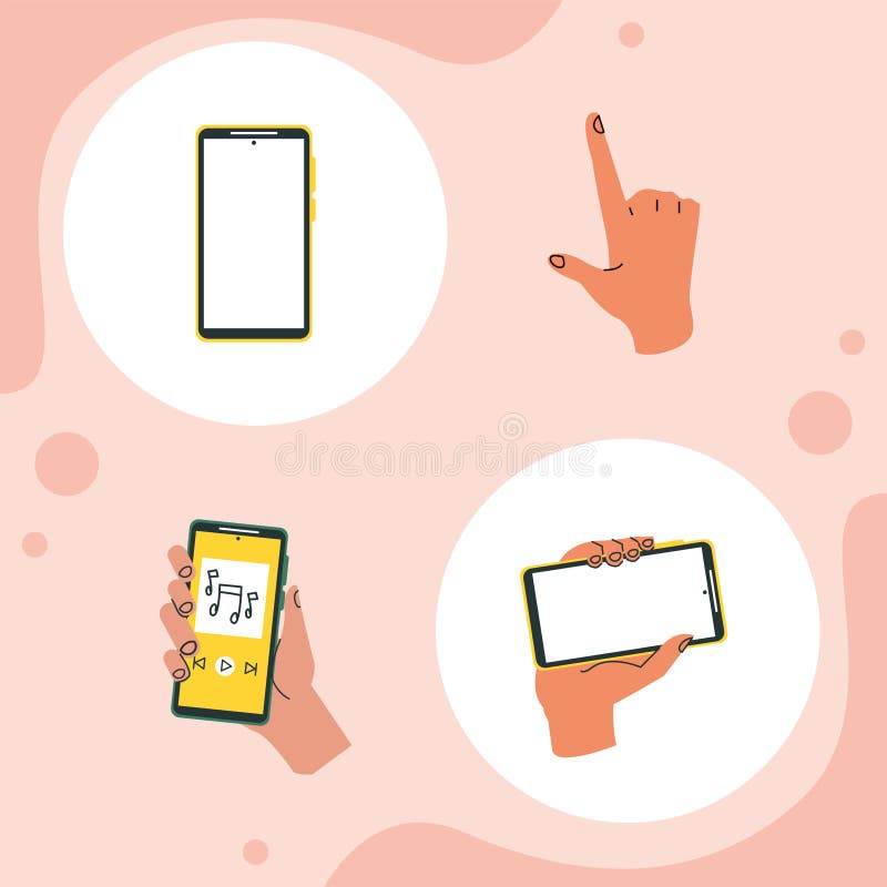 Four Vector Cellphones Stock Illustrations – 7 Four Vector Cellphones ...