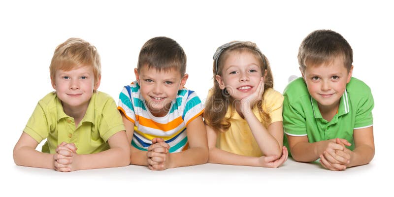 Four happy children stock photo. Image of friendship - 35321054 Four happy children stock photo. Image of friendship - 35321054