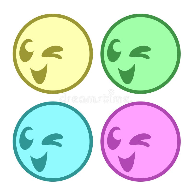 Circle happy face icon stock vector. Illustration of joke - 23532625