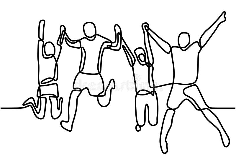 Girl Excited Line Drawing Stock Illustrations – 676 Girl Excited Line ...