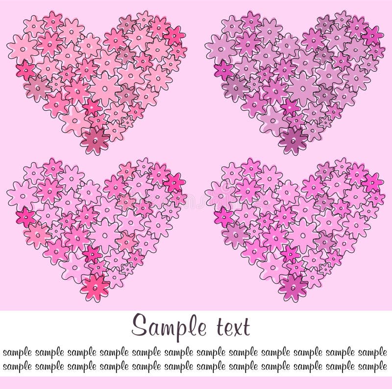 Four hearts stock vector. Illustration of honeymoon, decorative - 16912653