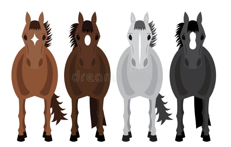 Cartoon Horse Pack stock illustration. Illustration of render - 24352059