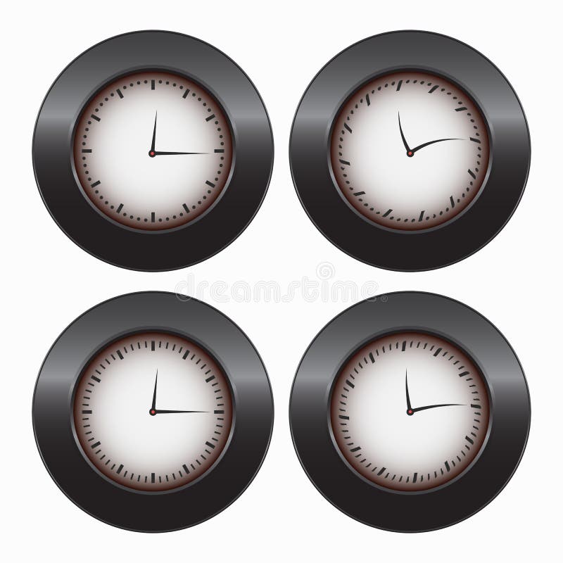 Four hours stock vector. Illustration of hours, face - 41335822