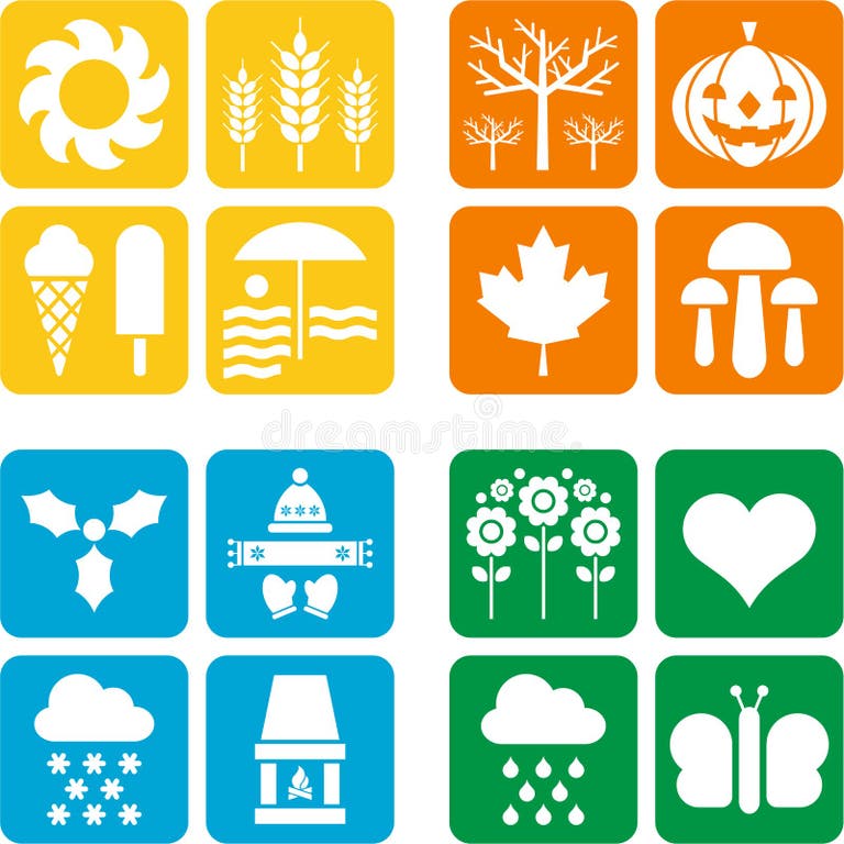 Icons Four Seasons Stock Illustrations – 809 Icons Four Seasons Stock ...