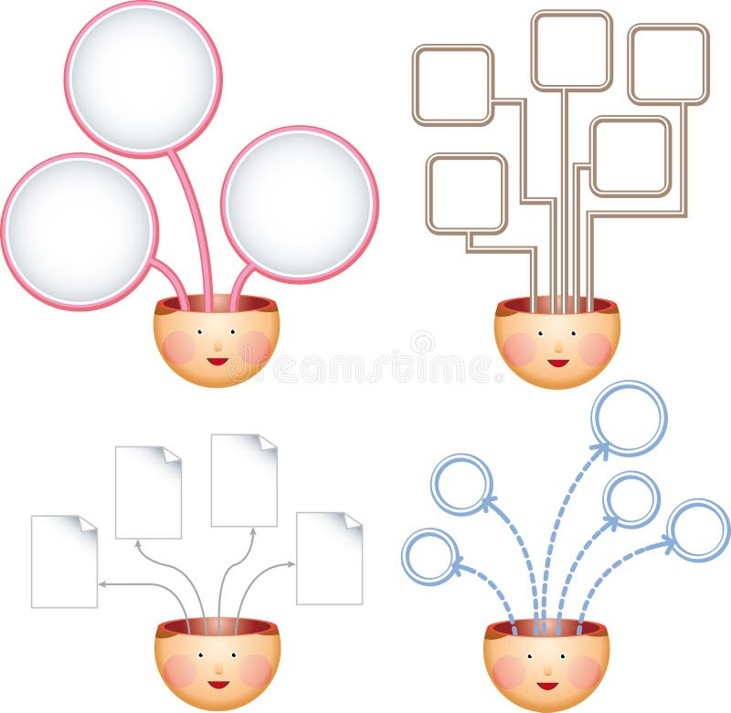 Four ideas charts stock vector. Illustration of direction - 6126940