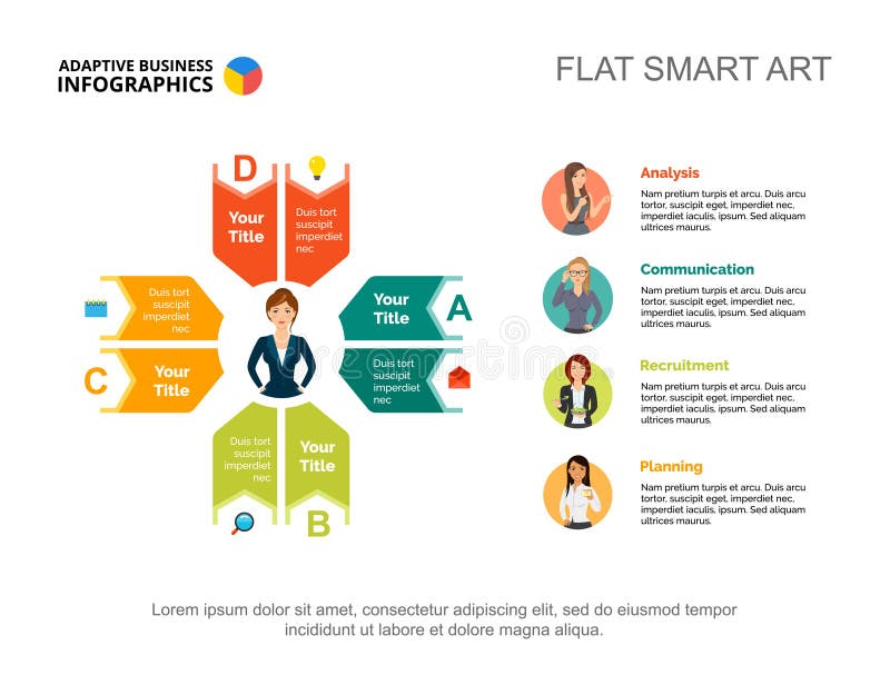 Six Ideas Process Chart Template for Presentation Stock Vector ...